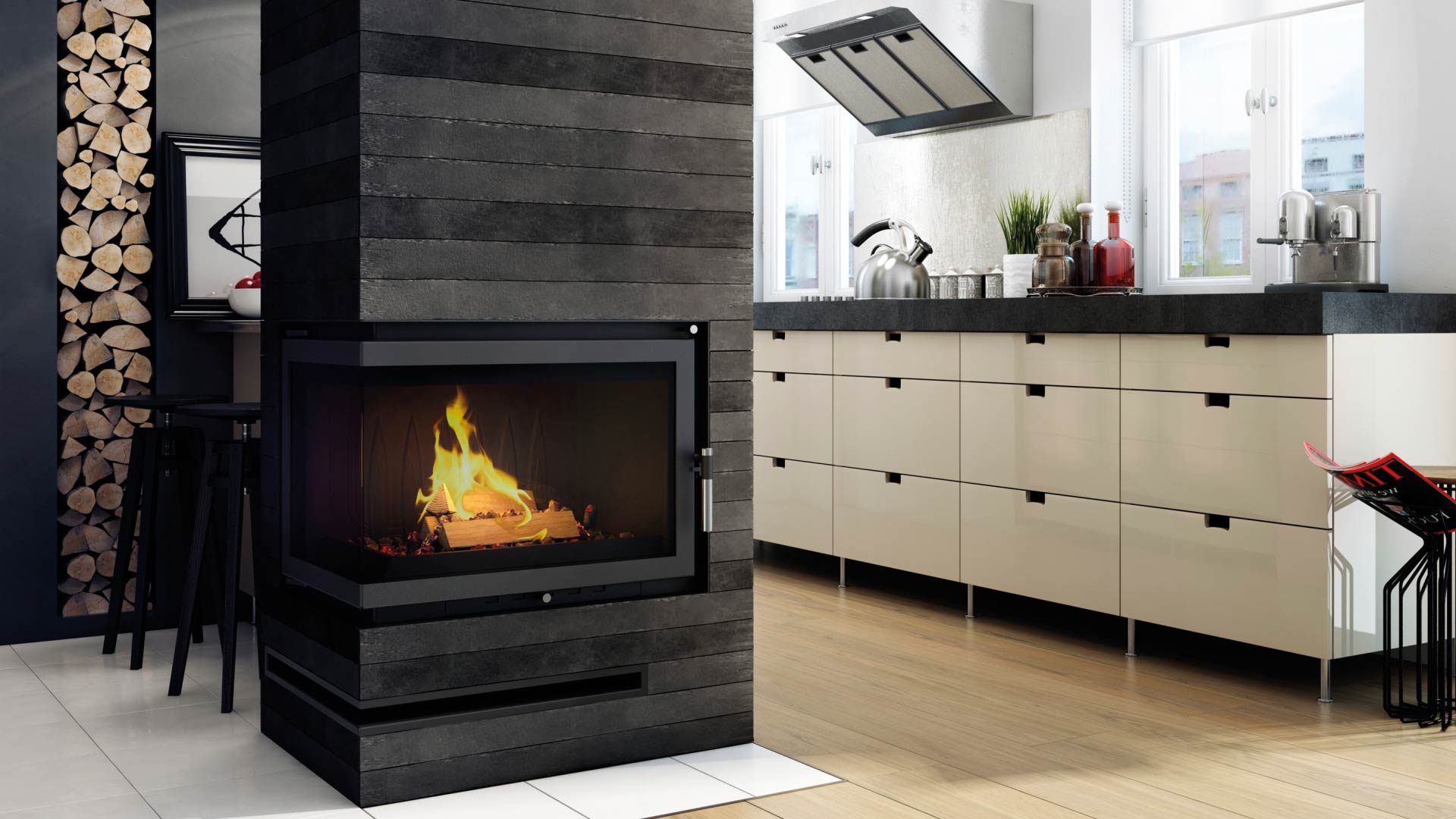 ﻿100 idei de design pentru seminee pe lemne | Infocasa